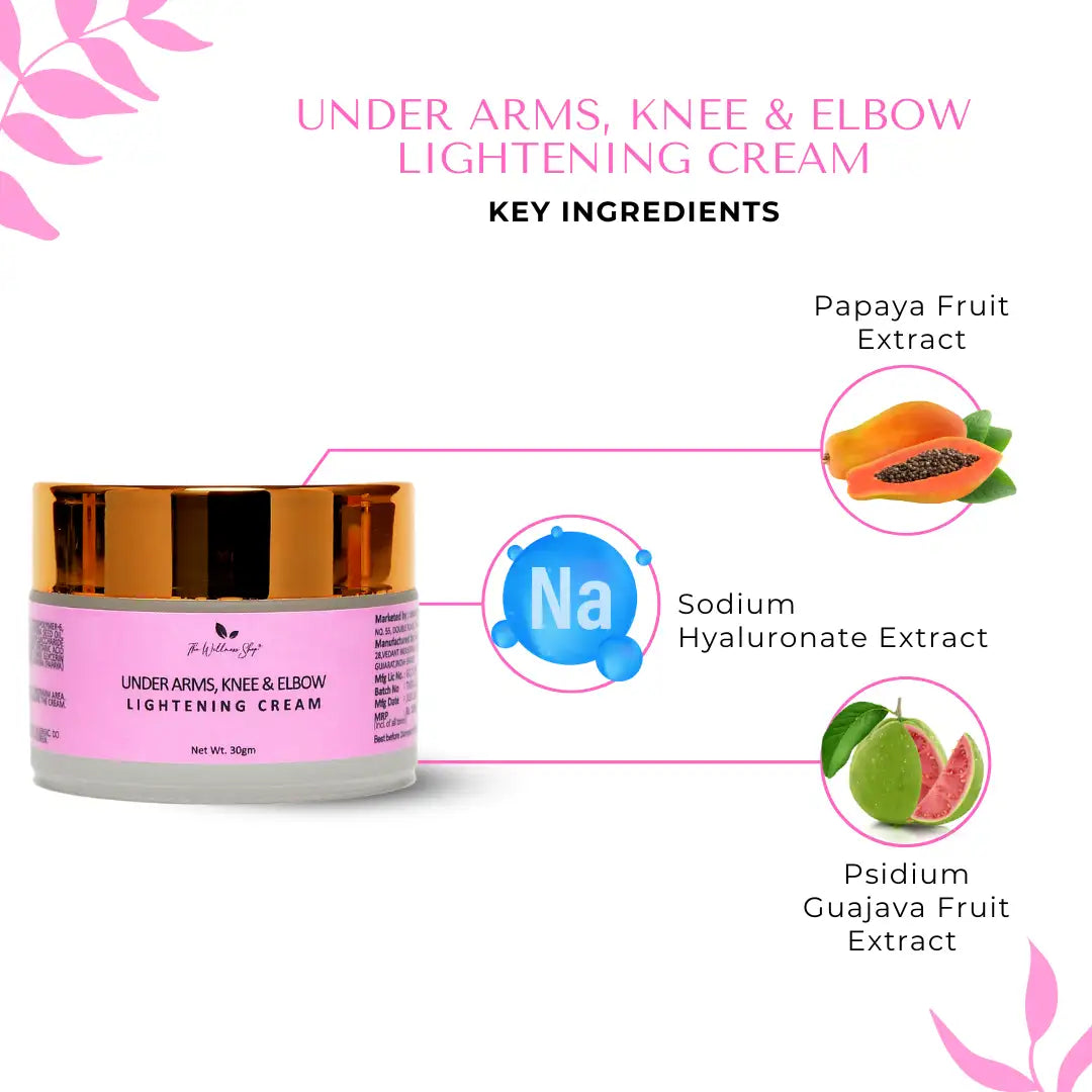 Buy Under Arms, Knee And Elbow Lightening Cream Online - The Wellness Shop