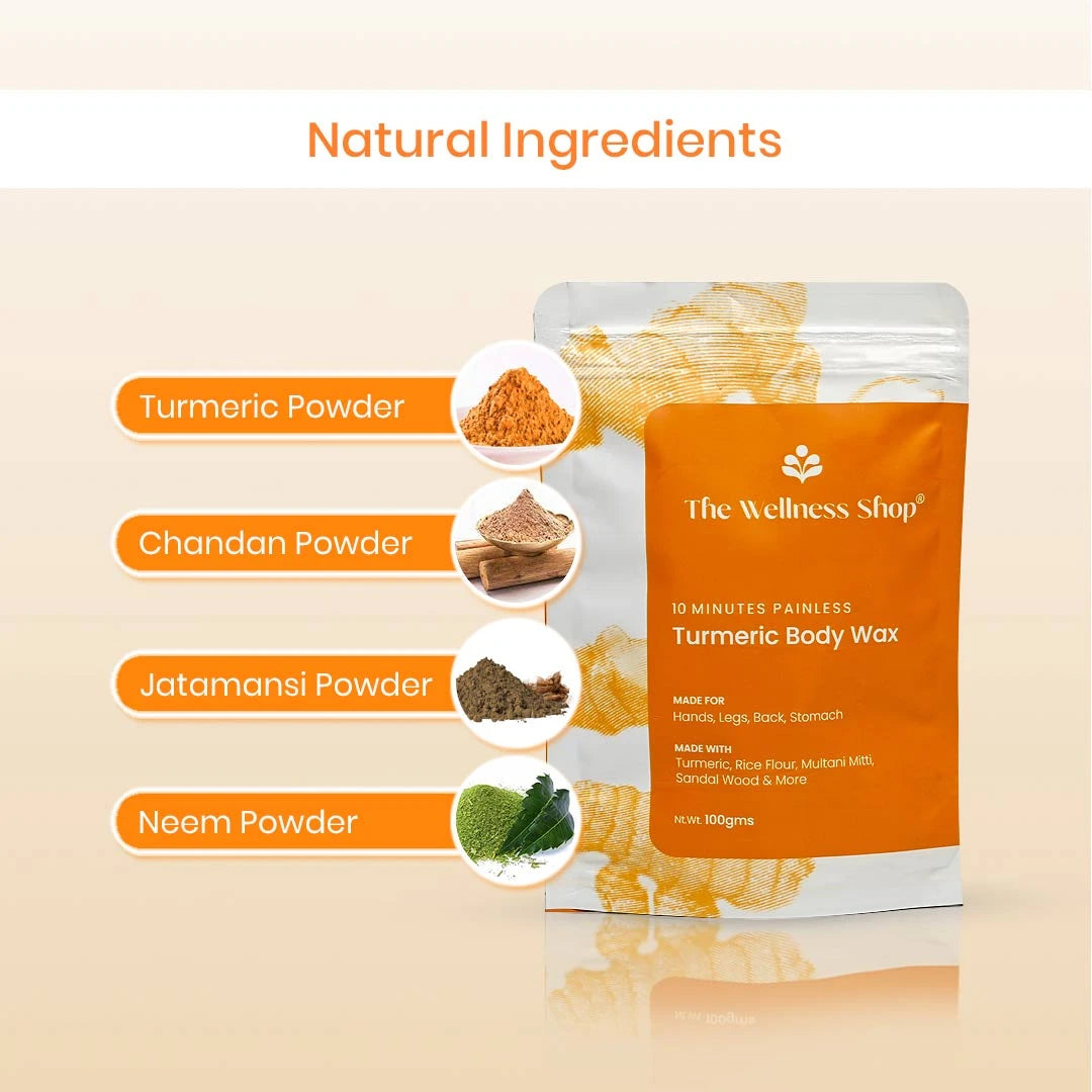 Buy Natural Turmeric Full Body Wax Powder Online - The Wellness Shop