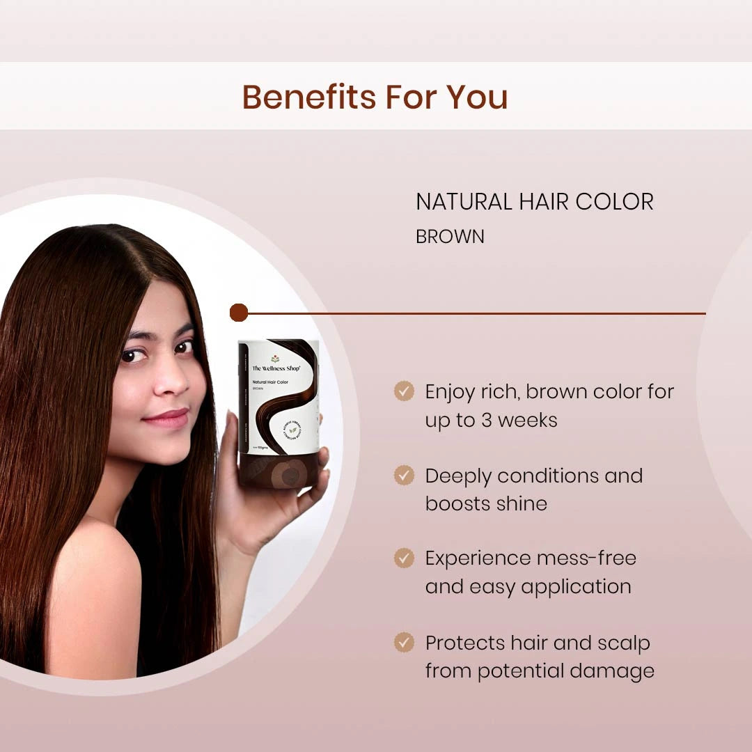 Buy Natural Brown Hair Color Online - The Wellness Shop