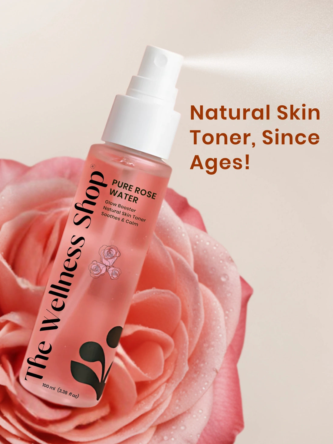 Buy Pure Rose Water – Hydrate, Tone & Glow Naturally | The Wellness Shop